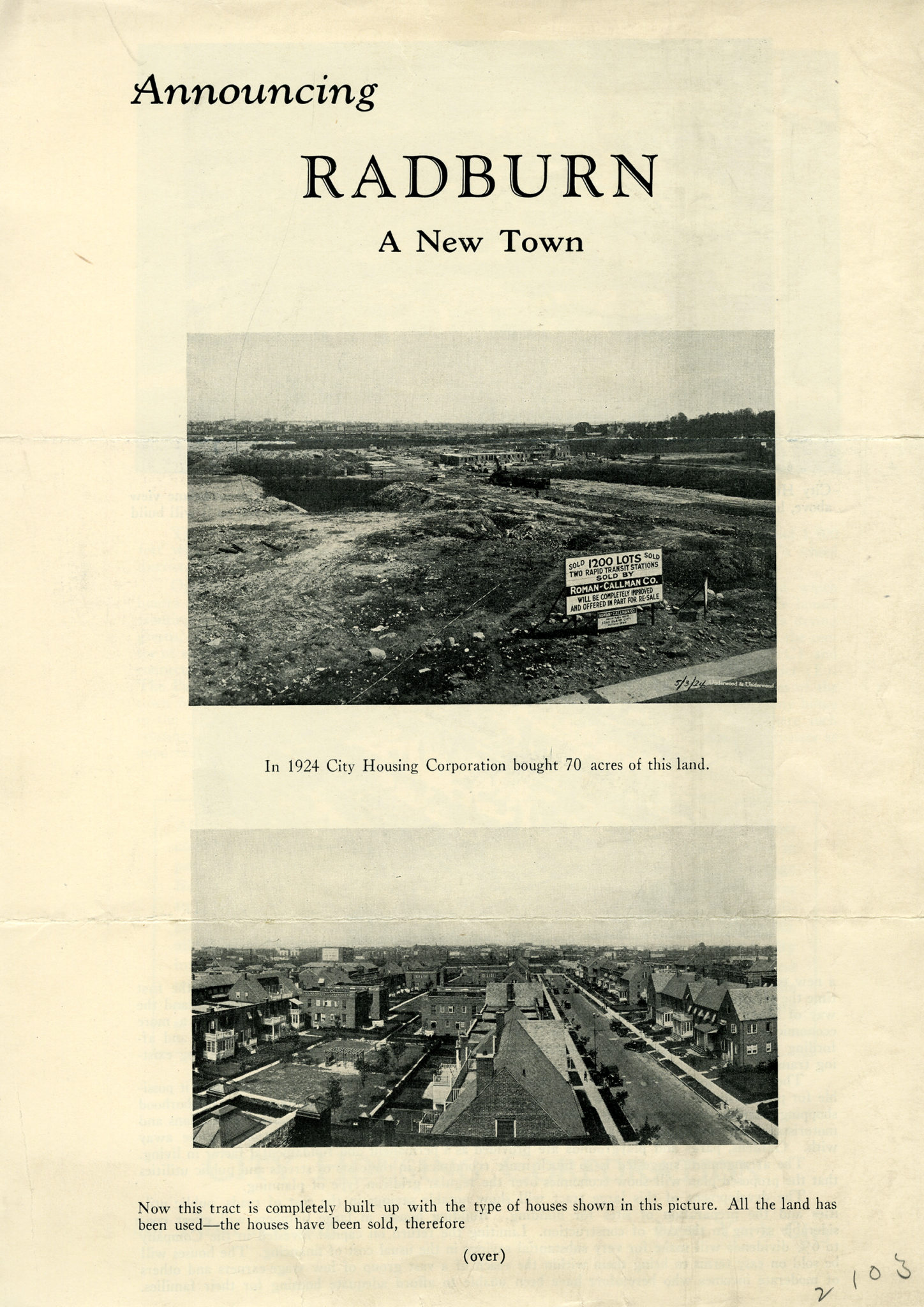 Photos: Radburn, New Jersey. A Planned Community in the 1920s - REsource