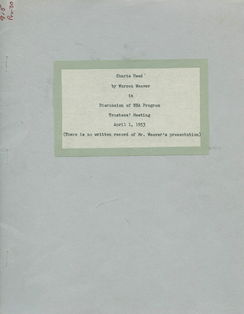 WarrenWeaverNSAProgramCharts1953_RAC_001 - REsource