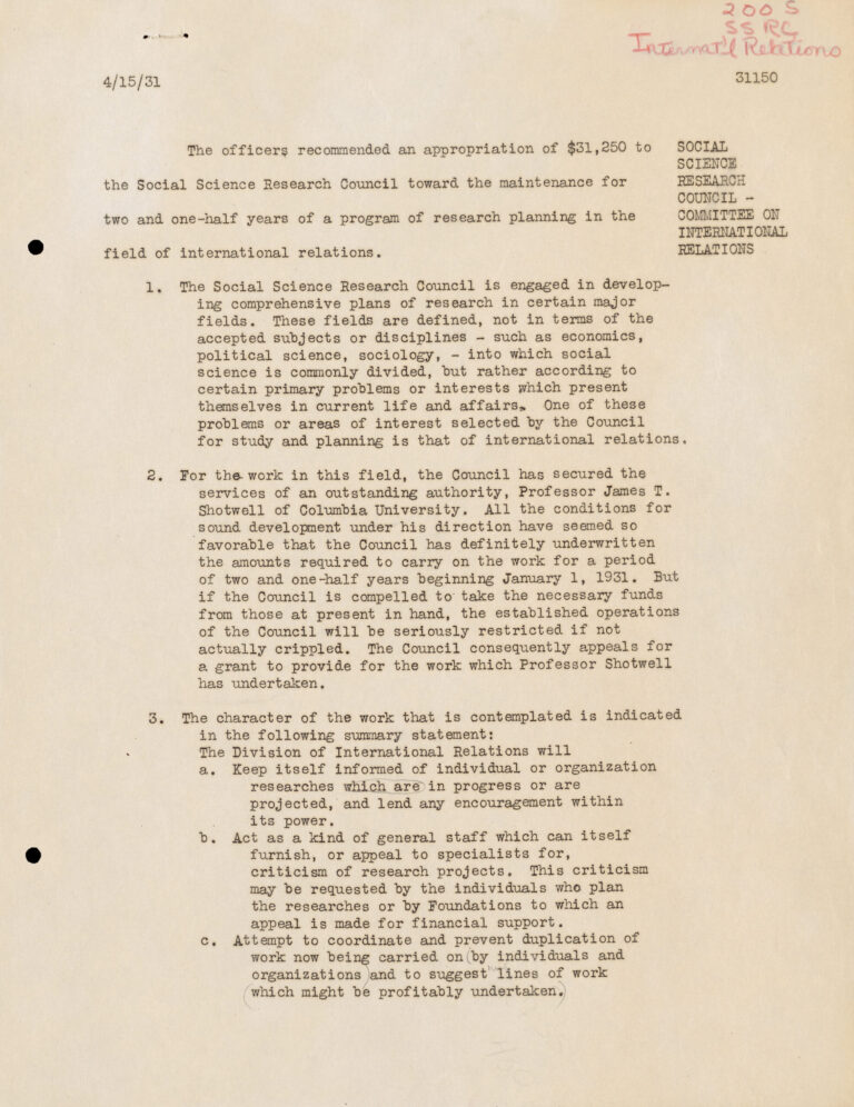 History of the Social Science Research Council - REsource